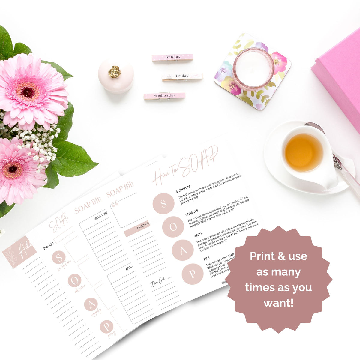 SOAP Bible Study Template | Instant Download – Faithfully Planted