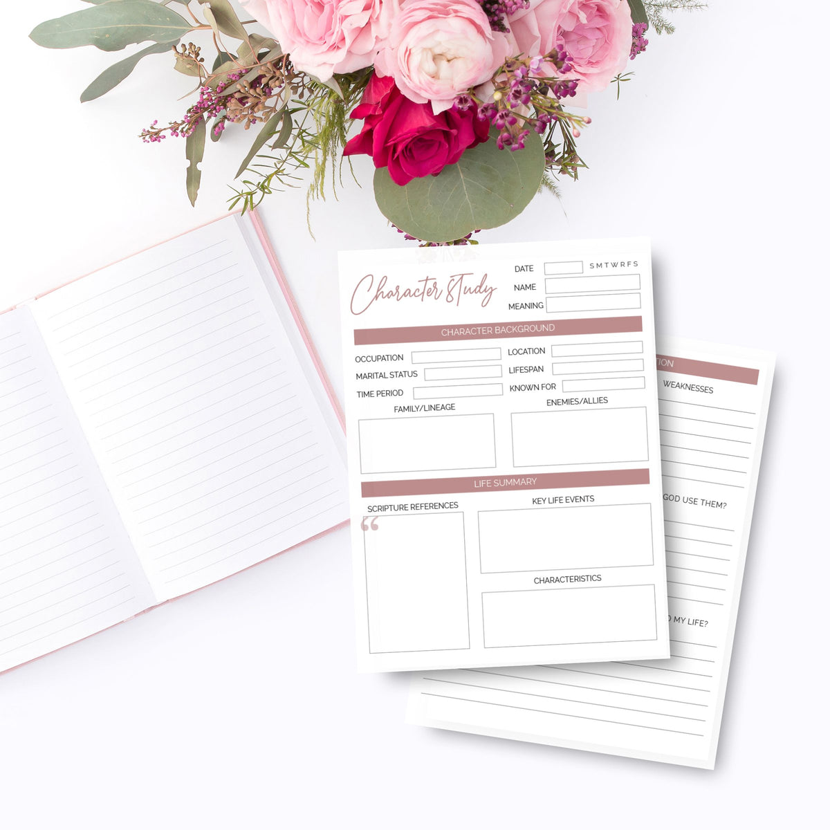 Bible Character Study Worksheet PDF | Instant Digital Download ...