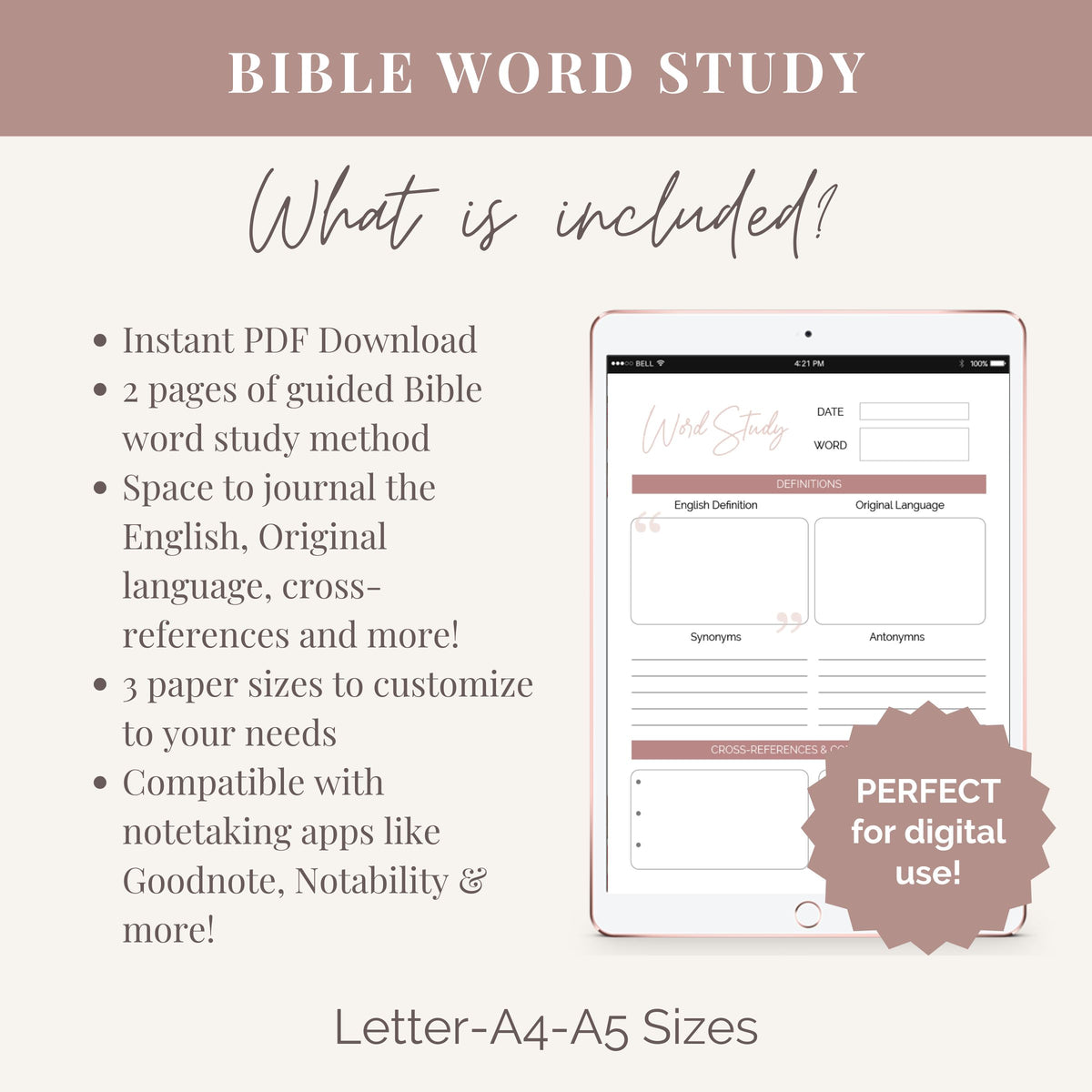 Biblical Word Study Journal | Instant Download – Faithfully Planted